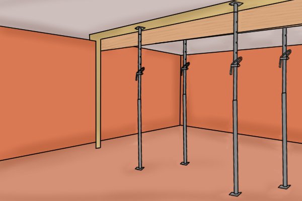 How to use support props in removing a wall? - Wonkee Donkee Tools How to use support props in removing a wall? - Wonkee Donkee Tools
