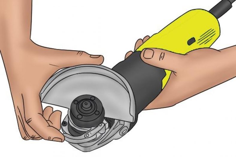 Refasten the disk and safety guard on the angle grinder - Wonkee Donkee ...
